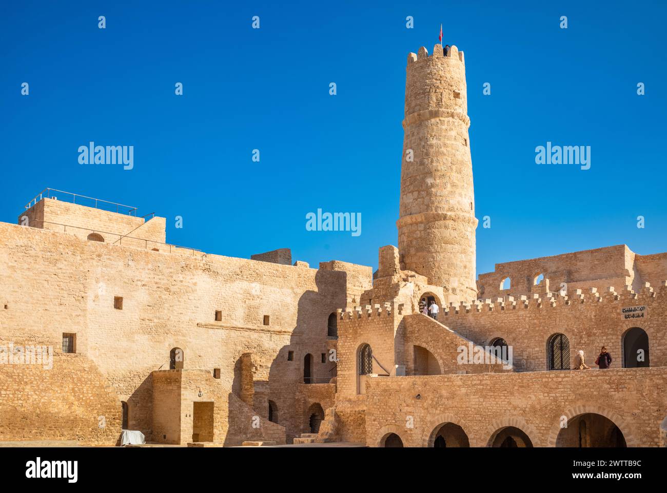 The watchtower of the Ribat of Monastir, 8th century coastal Islamic ...