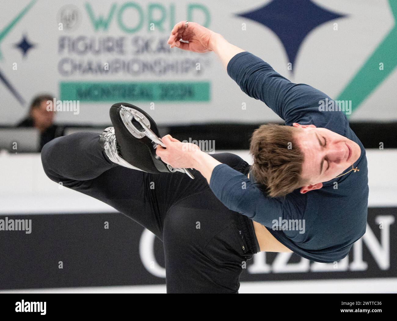 Montreal, Canada. 19th Mar, 2024. Roman Sadovsky of Canada performs his ...