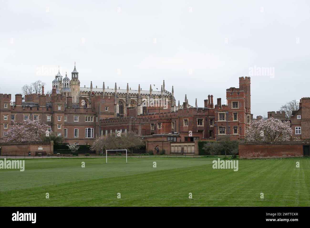 Eton, Windsor, UK. 19th March, 2024. The Eton College flag is sadly ...