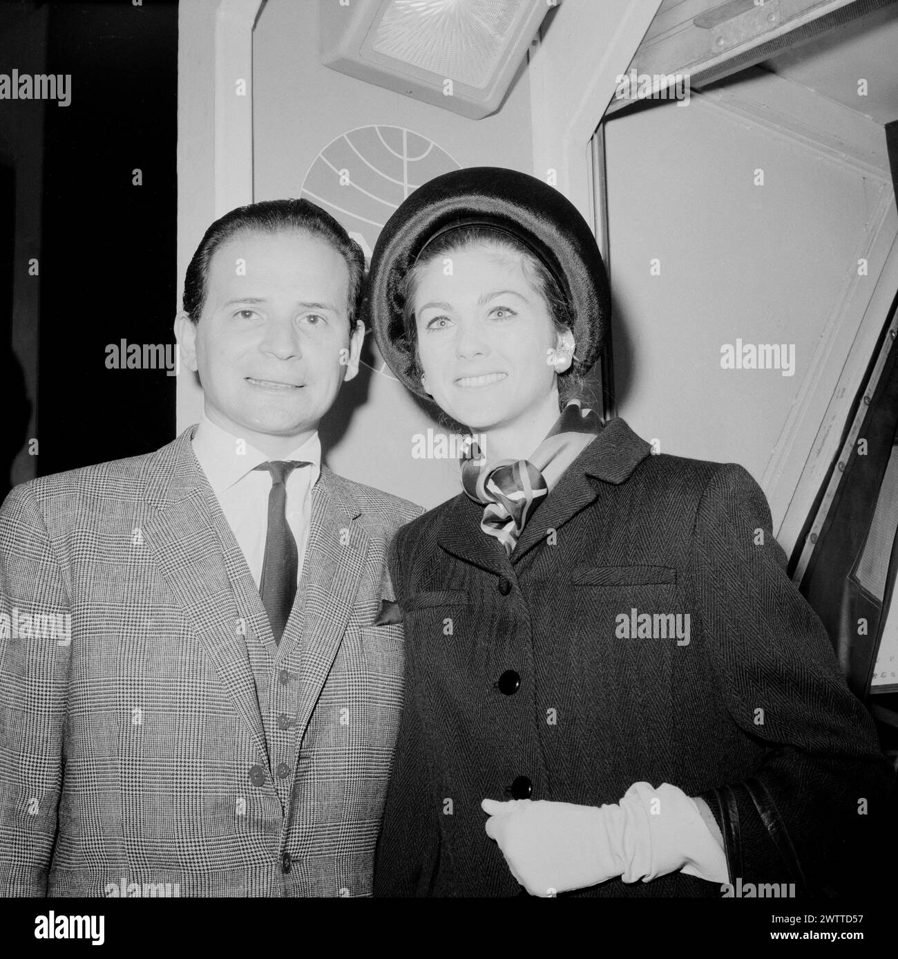 FILE - Concert pianist Byron Janis and his wife Maria, depart on Pan Am ...