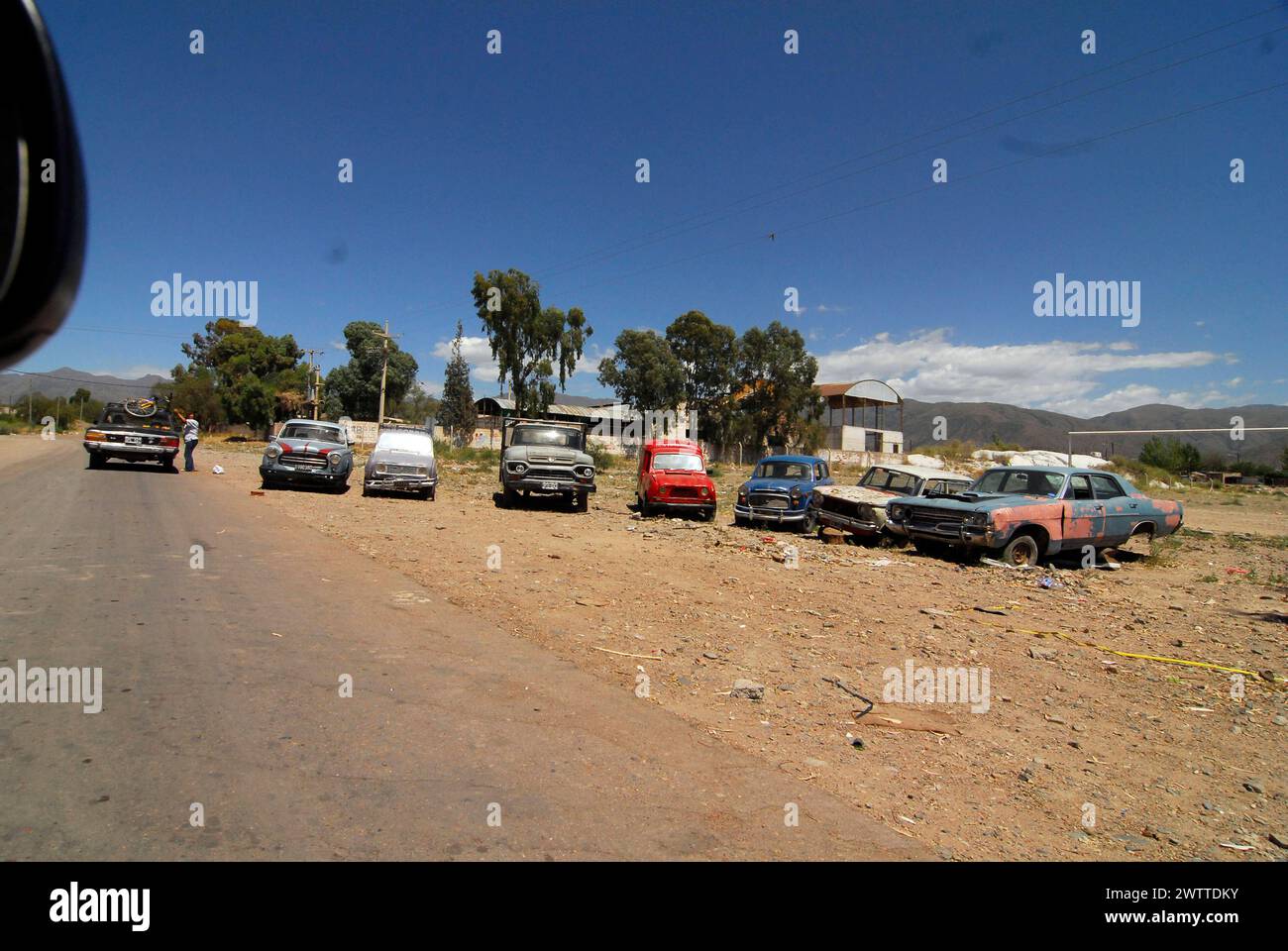 car repair after a breakdown, fixing broken parts of an automobile car ...