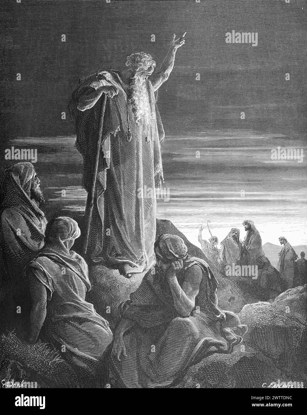 Ezekiel, Old Testament, Bible, historical ilustration 1886 Stock Photo ...