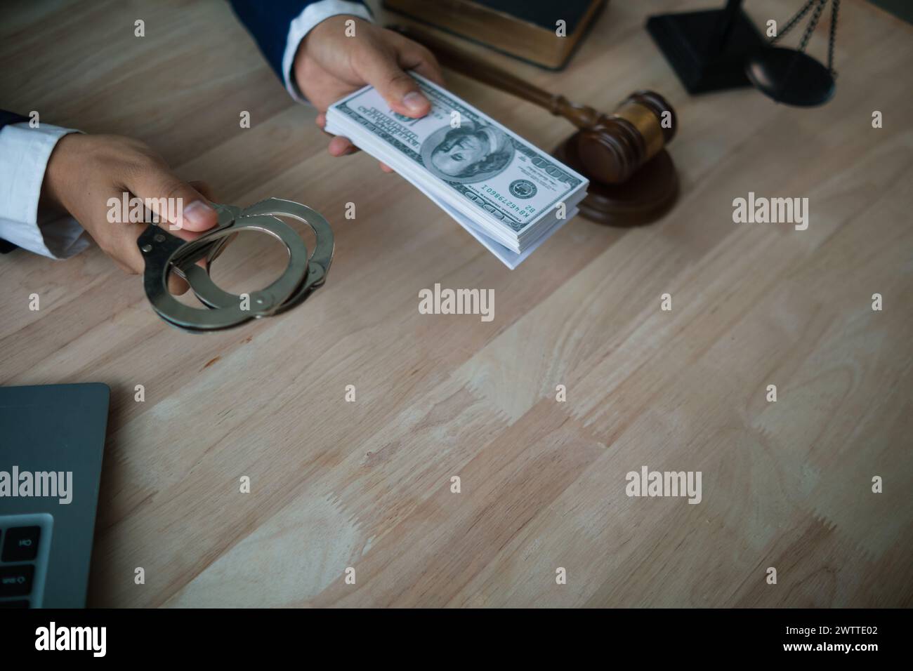 The concept of defendants in serious cases bribing officials involved ...