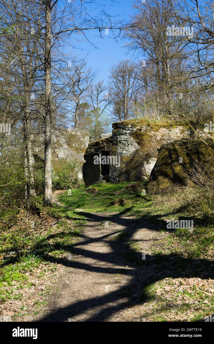 Old ruin from the castle Rotenhan in the german area called Franconia ...