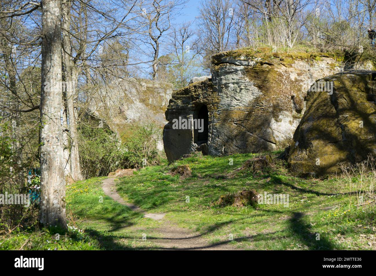 Old ruin from the castle Rotenhan in the german area called Franconia ...