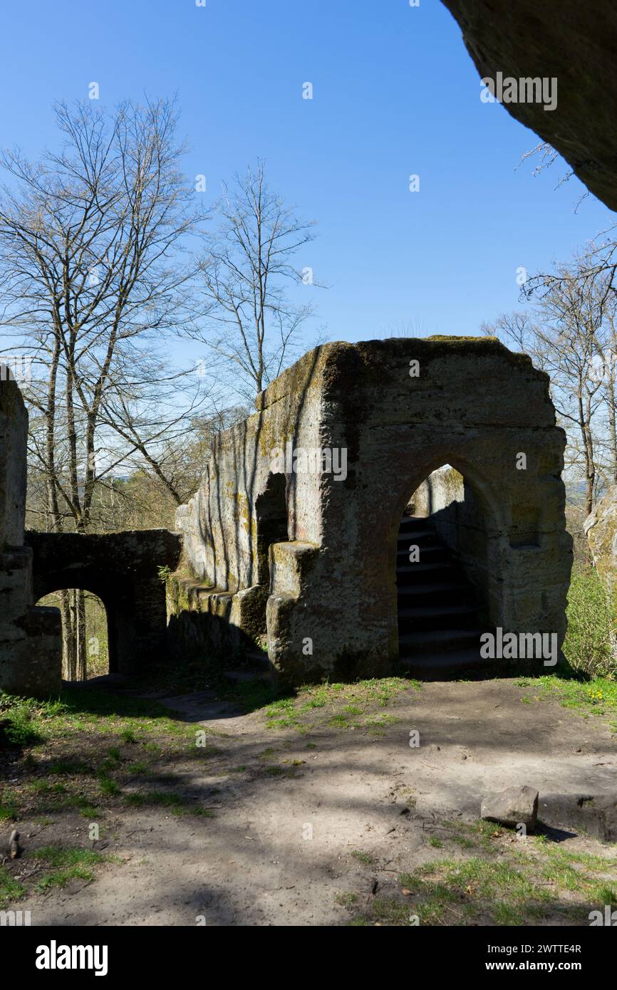 Old ruin from the castle Rotenhan in the german area called Franconia ...