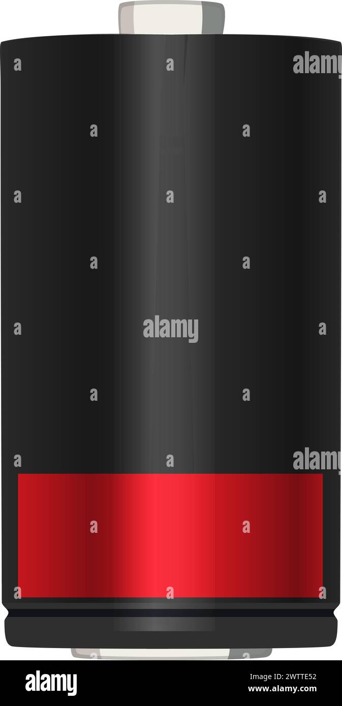 Empty battery cartoon icon. Low energy charge Stock Vector Image & Art ...