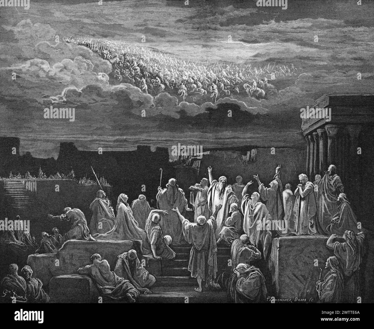 The inhabitants of Jerusalem behold the heavenly hosts, Old Testament ...