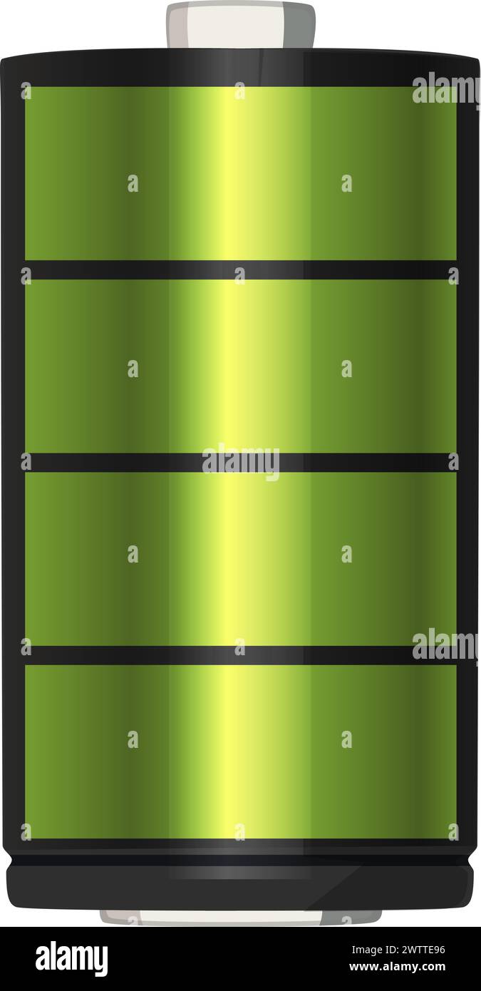 Charged battery. Full electric energy cartoon icon Stock Vector Image ...