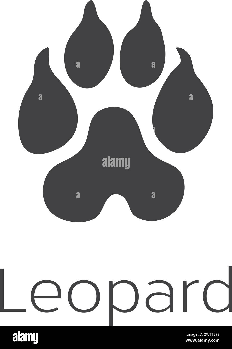 Leopard foot print Black and White Stock Photos & Images - Alamy