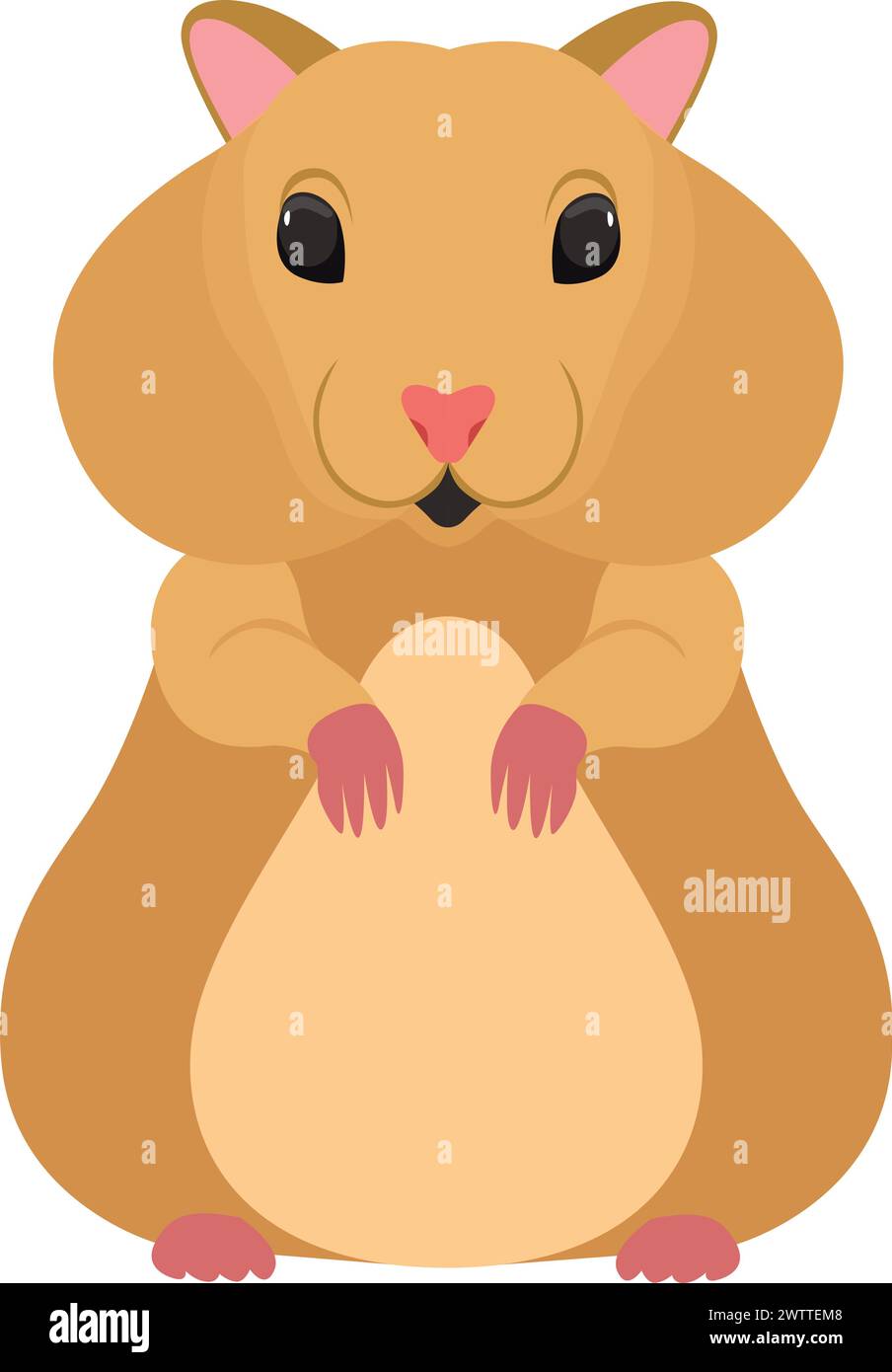 Hamster cartoon icon. Cute pet. Adorable rodent Stock Vector Image ...