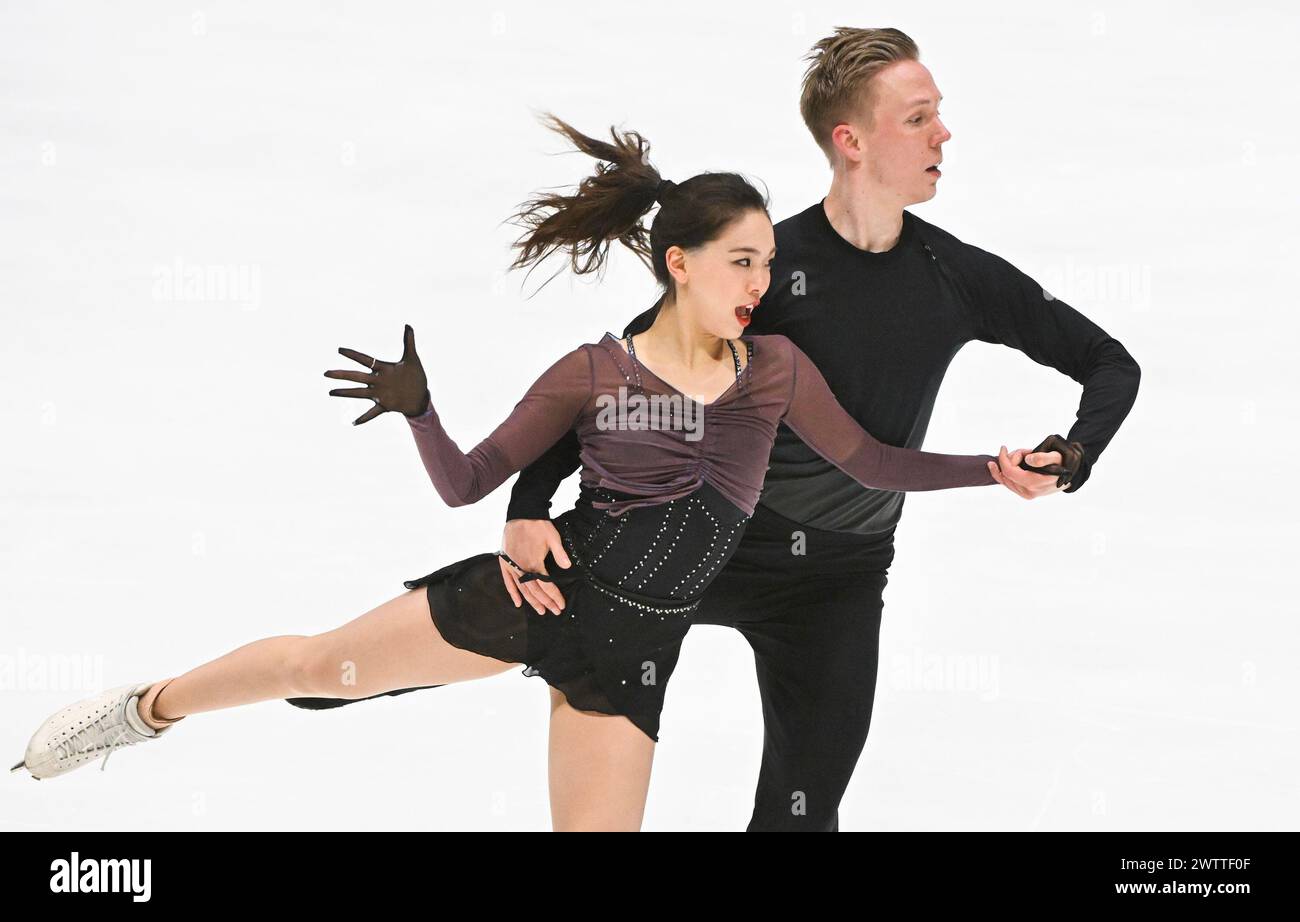 Montreal, Canada. 19th Mar, 2024. Misato Komatsubara and Tim Koleto ...