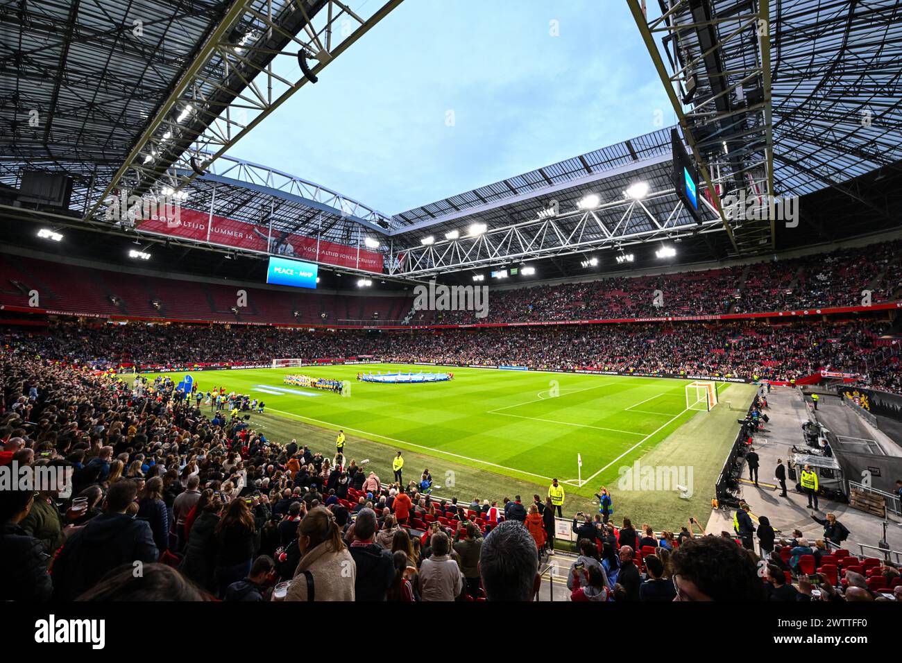 AMSTERDAM - The interior of the stadium during the UEFA Champions ...