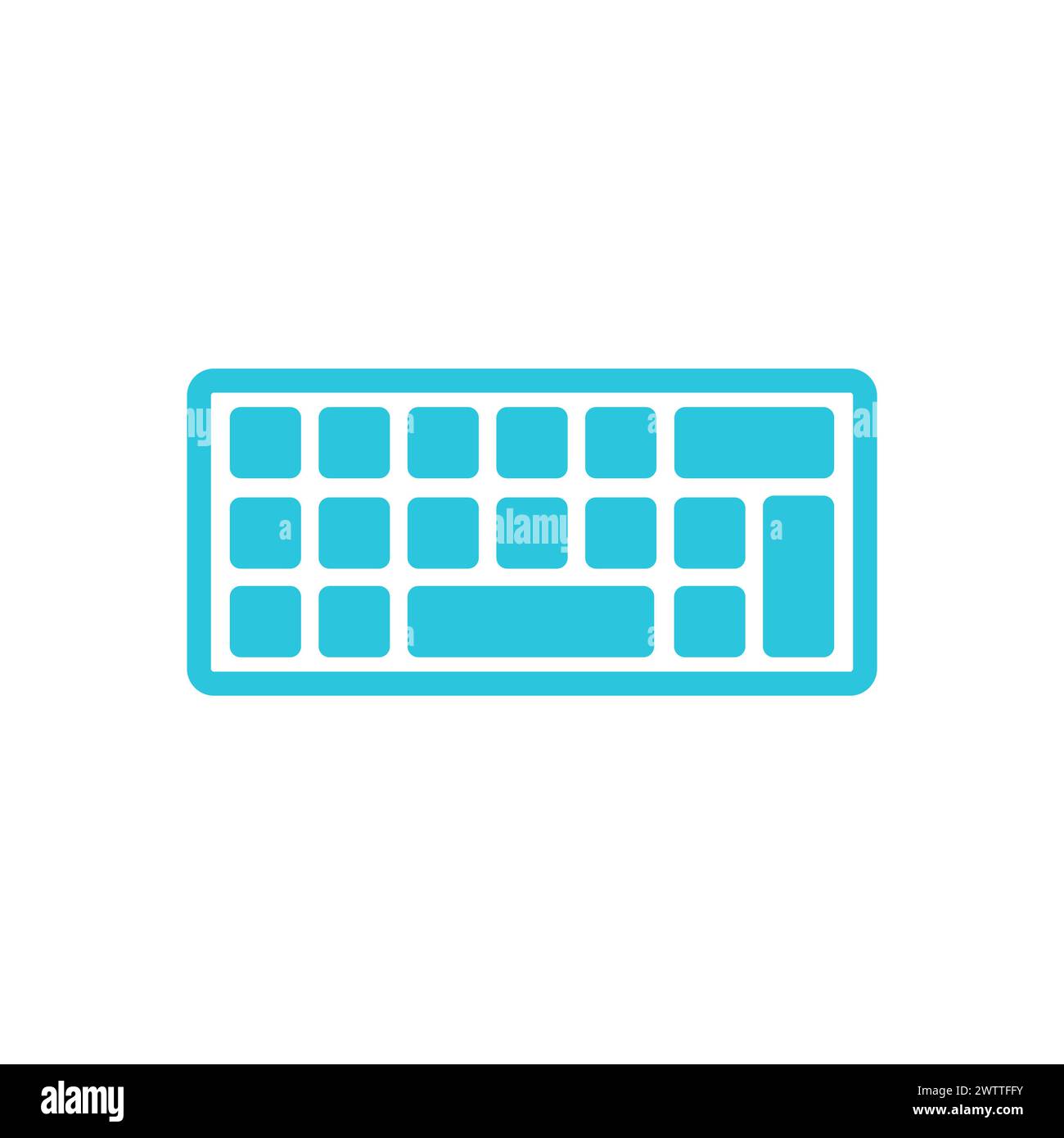 Keyboard icon. Stylized. Isolated on white background Stock Vector ...