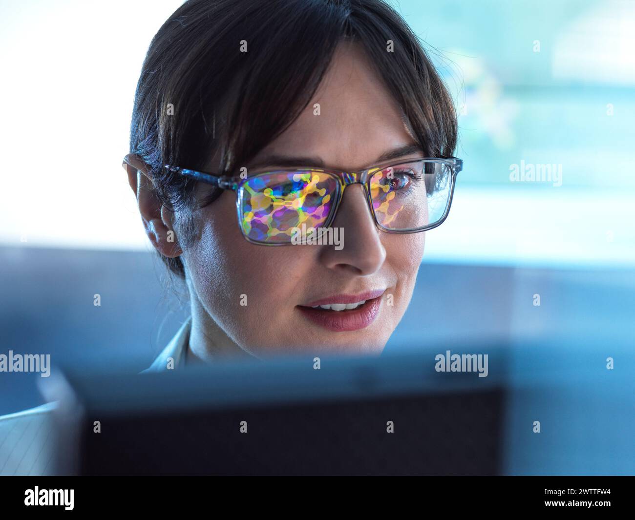 Female Stem Scientist Using Artificial Intelligence To Design A