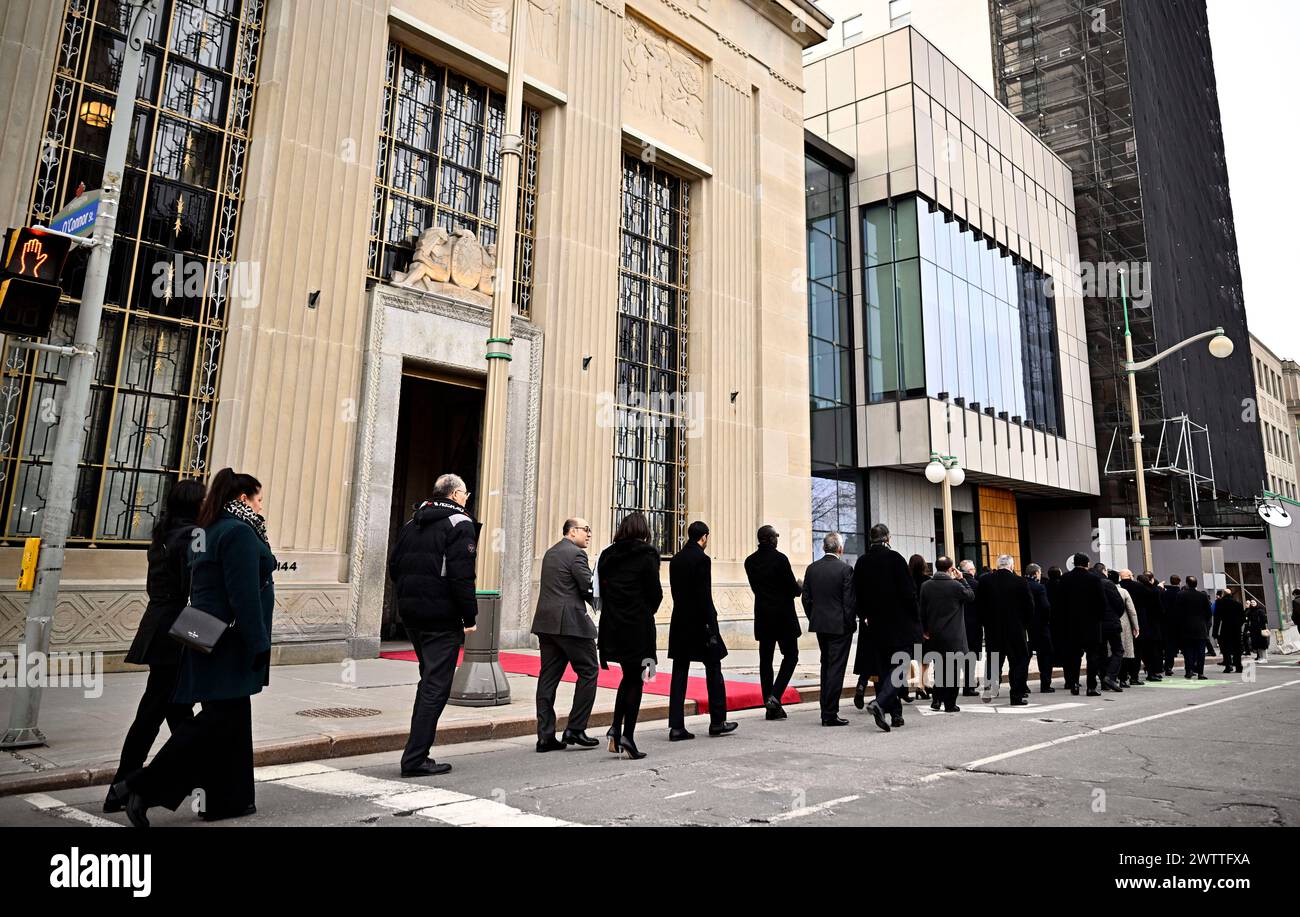 Ottawa, Can. 19th Mar, 2024. Dignitaries make their way to the Sir John ...