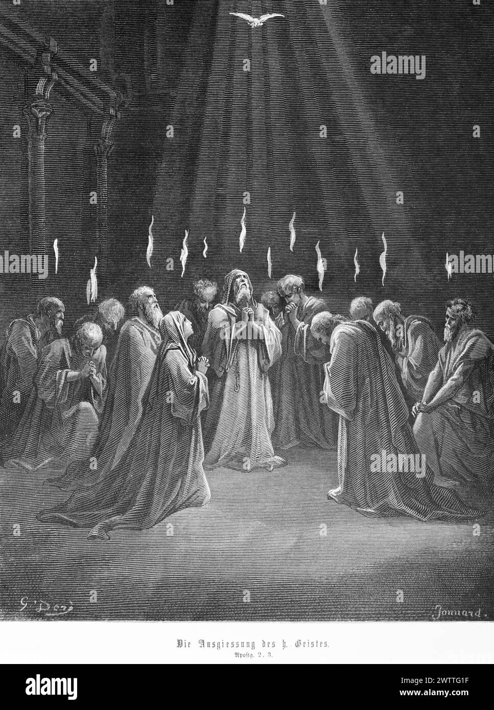 Coming of the Holy Spirit on the Day of Pentecost, according to the ...