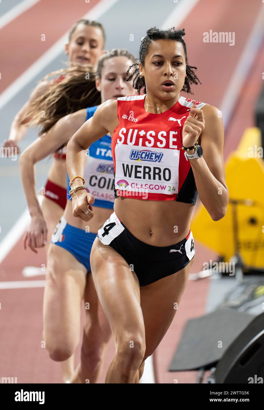 Audrey Werro of Switzerland competing in the women’s 800m heats at the ...