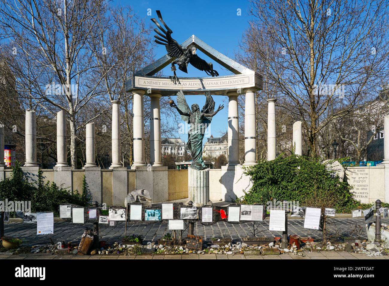 Budapest, Hungary- March 03, 2024: A memorial dedicated to the Victims ...