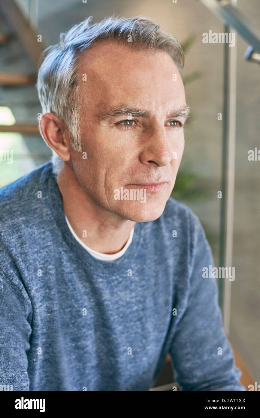 Portrait contemplative male hi-res stock photography and images - Alamy