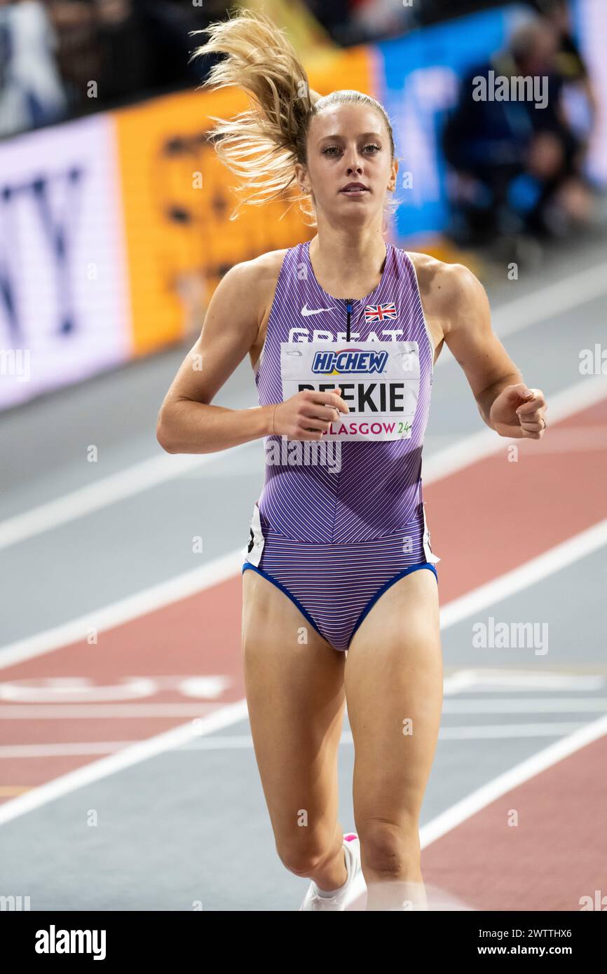 Jemma Reekie of Great Britain competing in the women’s 800m heats at ...