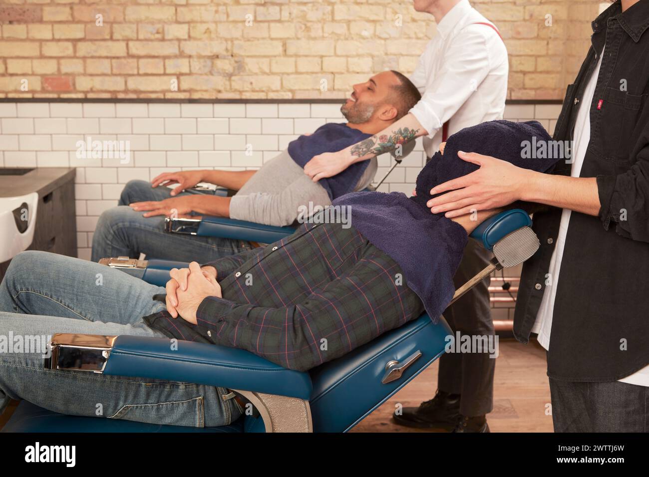 Receiving a haircut hi-res stock photography and images - Alamy