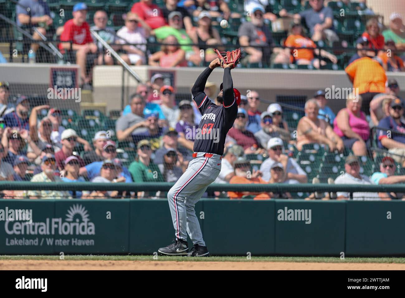 Lakeland FL USA; Minnesota Twins third baseman Yunior Severino (87 ...