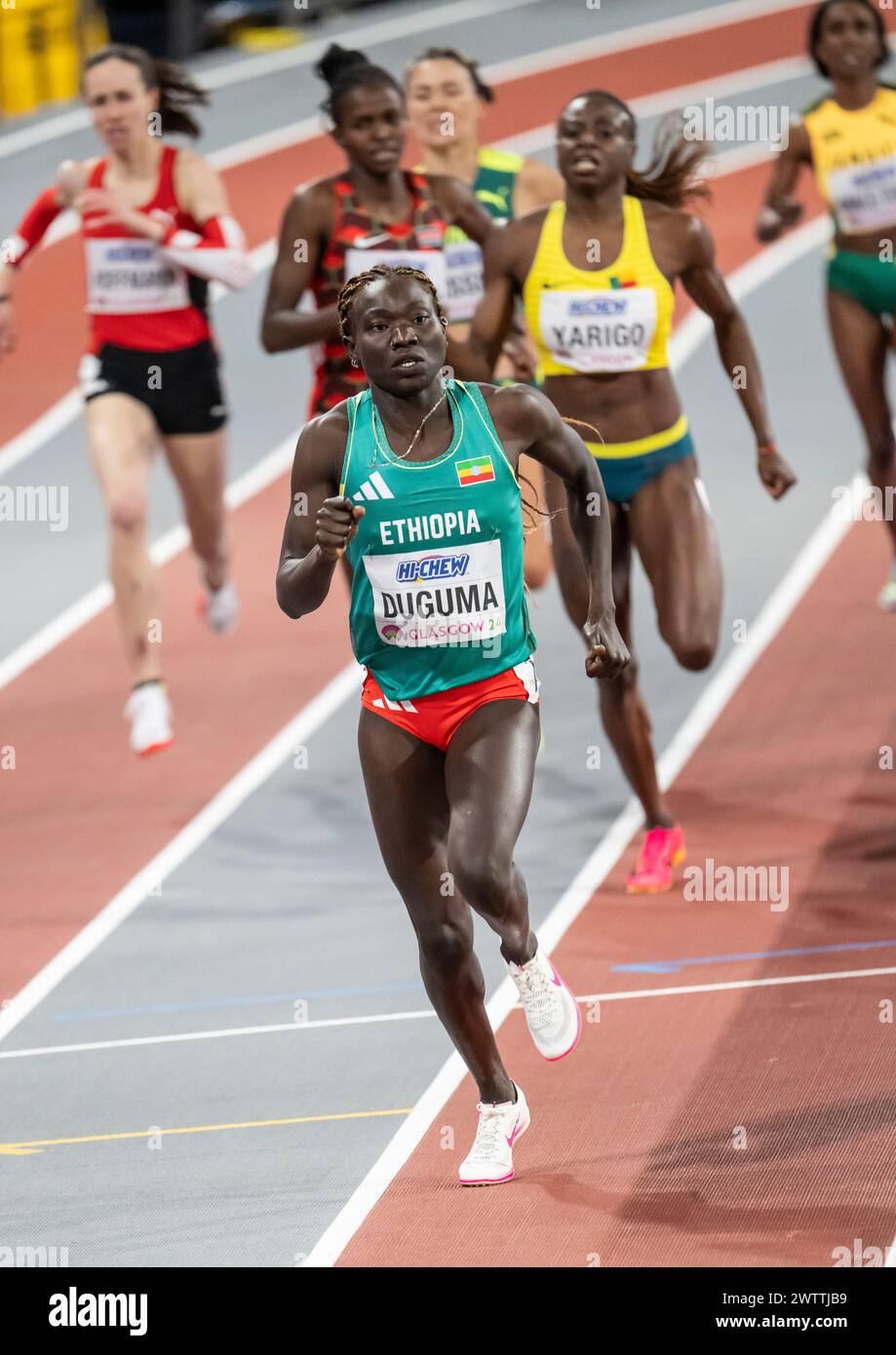 Tsige Duguma of Ethiopia competing in the women’s 800m heats at the ...