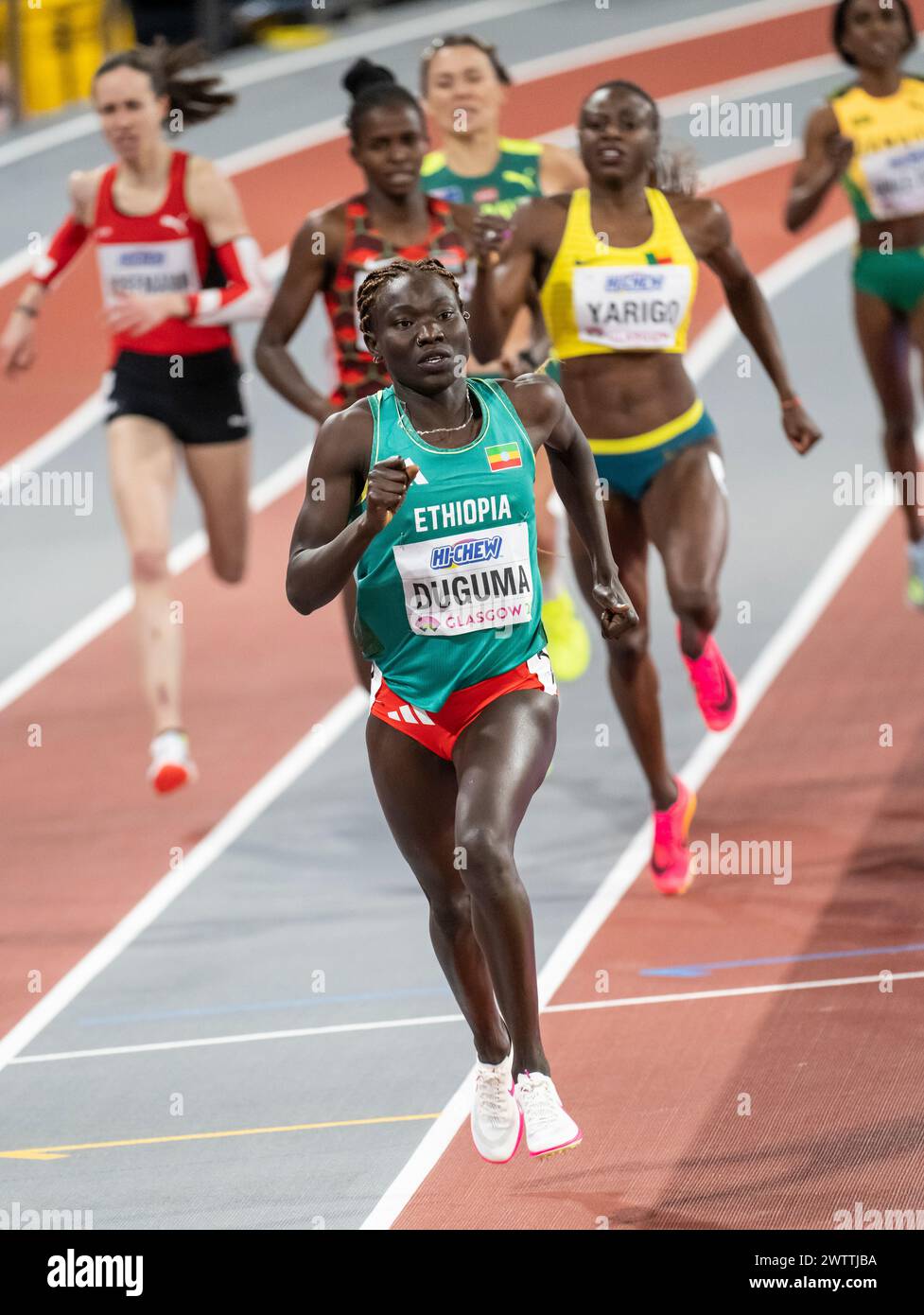 Tsige Duguma of Ethiopia competing in the women’s 800m heats at the ...