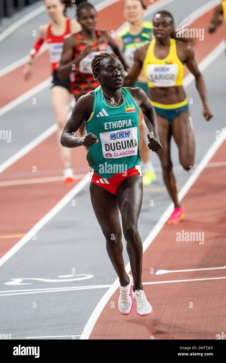 Tsige Duguma of Ethiopia competing in the women’s 800m heats at the ...