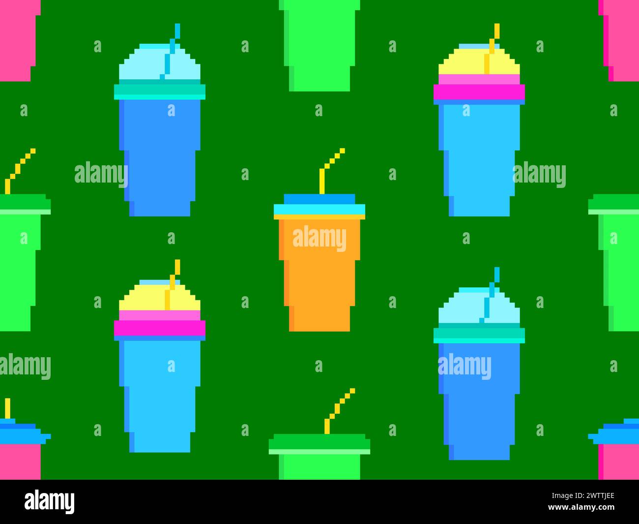 Plastic straws in lemonade Stock Vector Images - Alamy