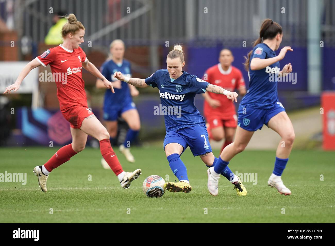 Liverpool FC v West Ham United FC Barclays Womens Super League PRENTON PARK TRANMERE ENGLAND ...
