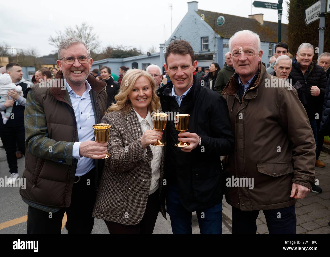 Owners Greg Turley and Audrey Turley, jockey Paul Townend, and trainer ...