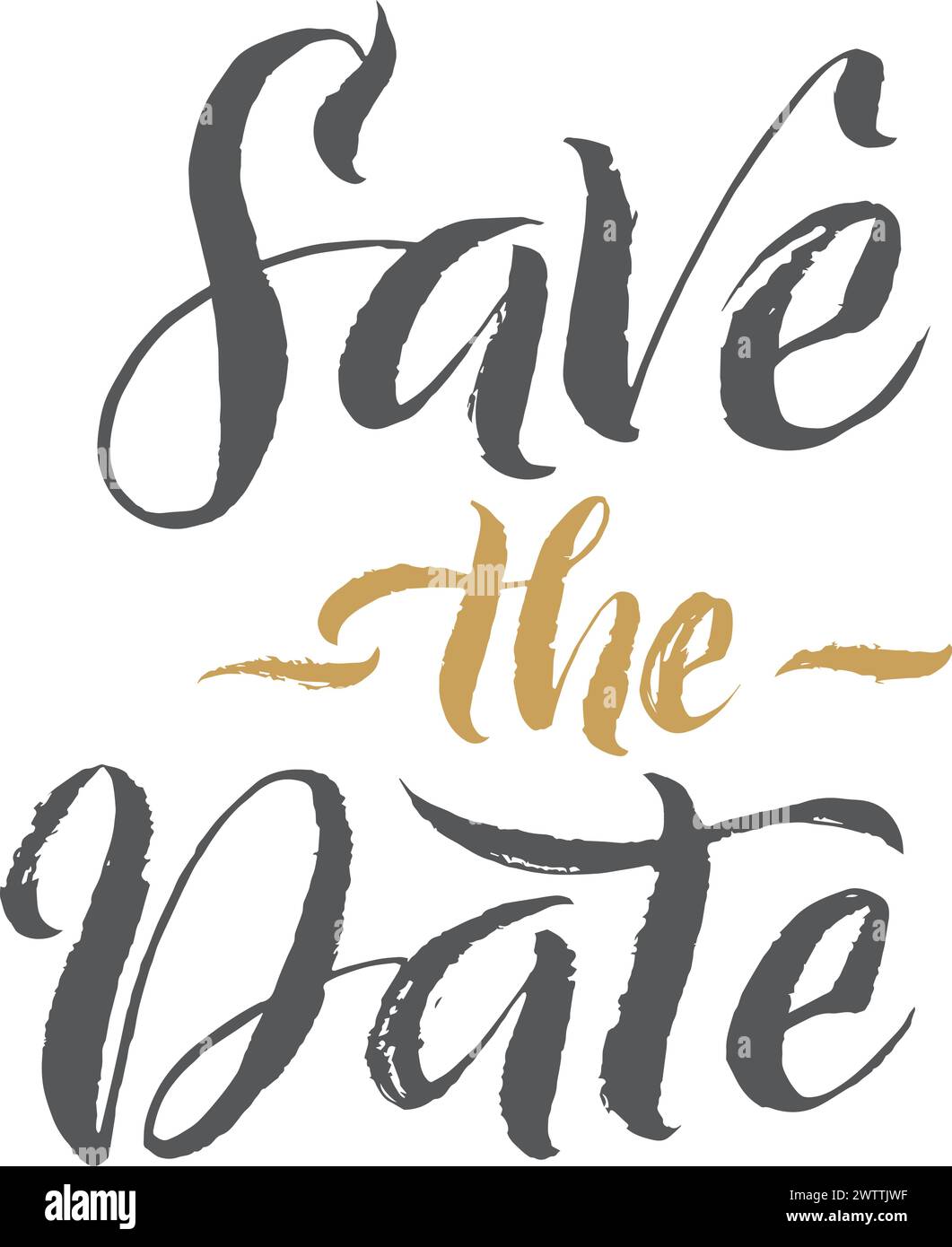 Save date calligraphy hand hi-res stock photography and images - Alamy
