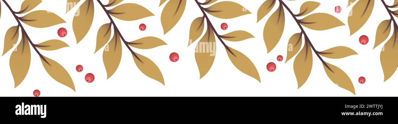 Decorative floral border. Color botany frame element Stock Vector Image ...