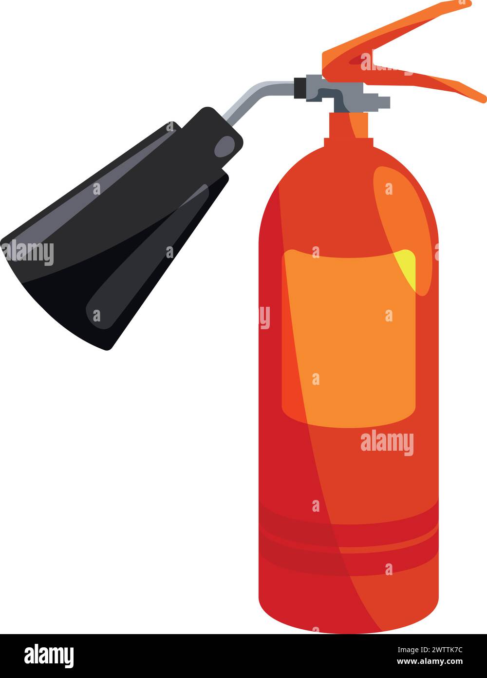 Fire extinguisher cartoon icon. Red emergency protection Stock Vector ...