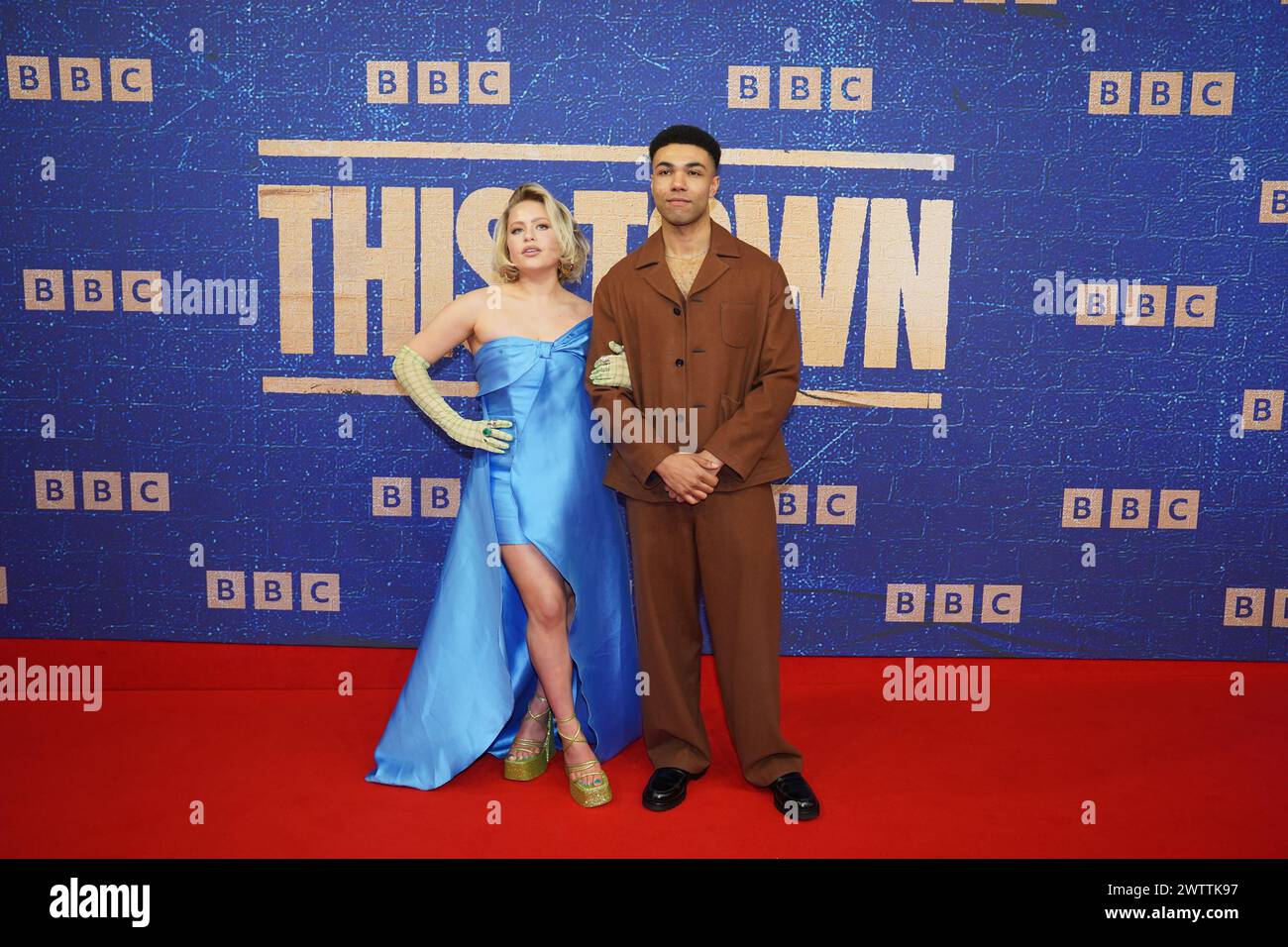 Eva Austin and Levi Brown attending a screening of new BBC series This Town, at Birmingham Town ...