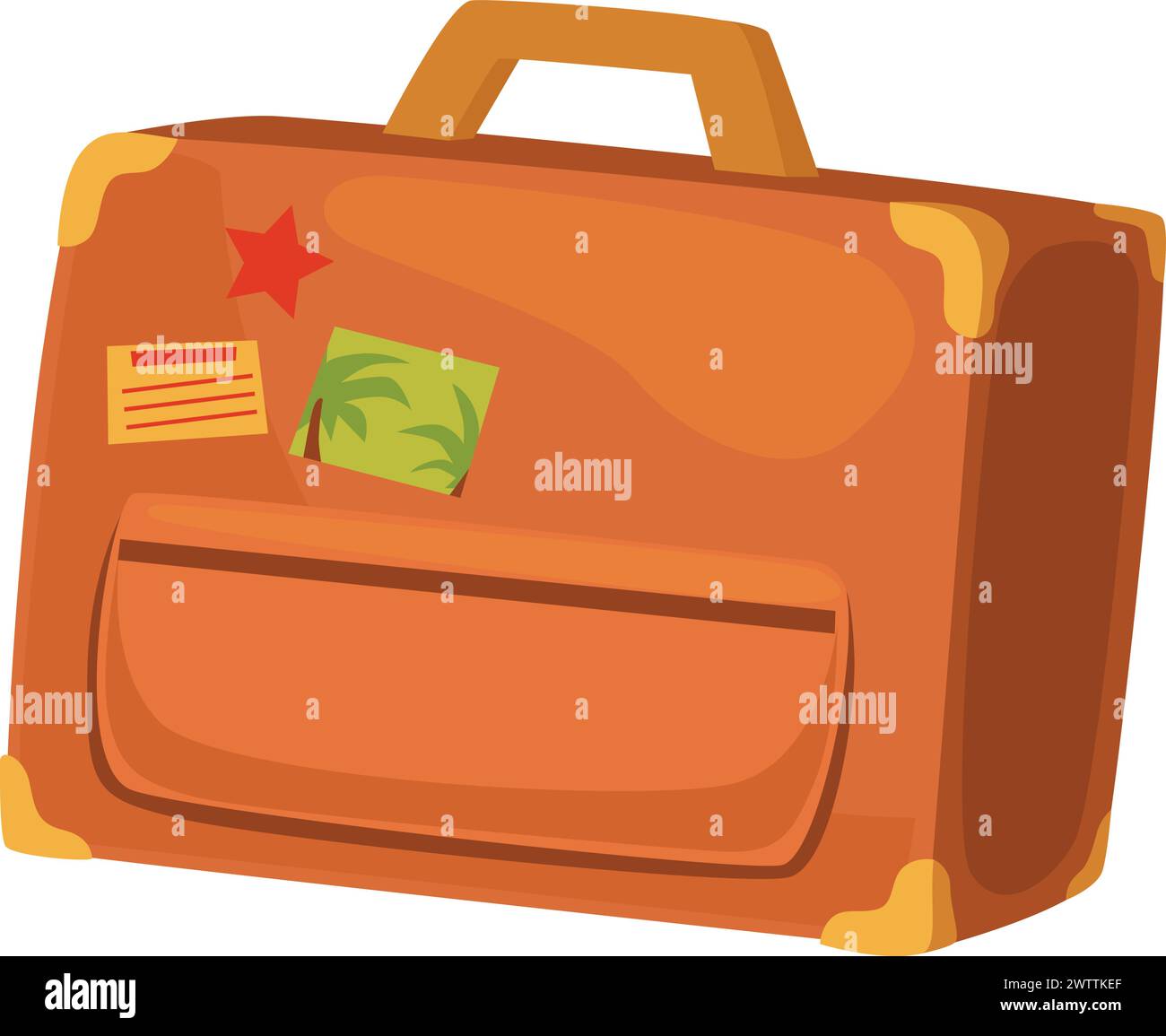 Suitcase with travel stickers travel vacation cartoon icon Stock Vector ...