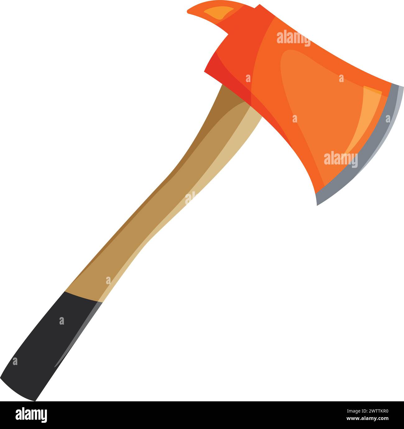 Axe cartoon icon. Fireman department rescue tool Stock Vector Image ...