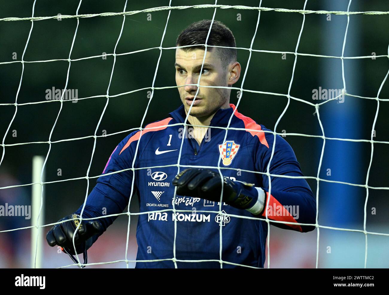 Zagreb, Hrvatska. 19th Mar, 2024. Croatian football team during ...
