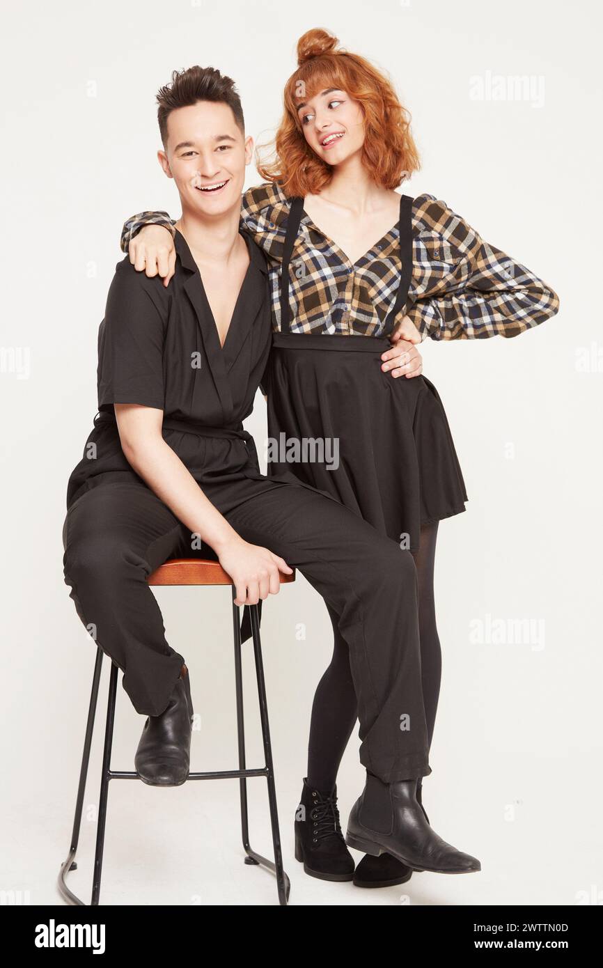 Joyful posing hi-res stock photography and images - Alamy