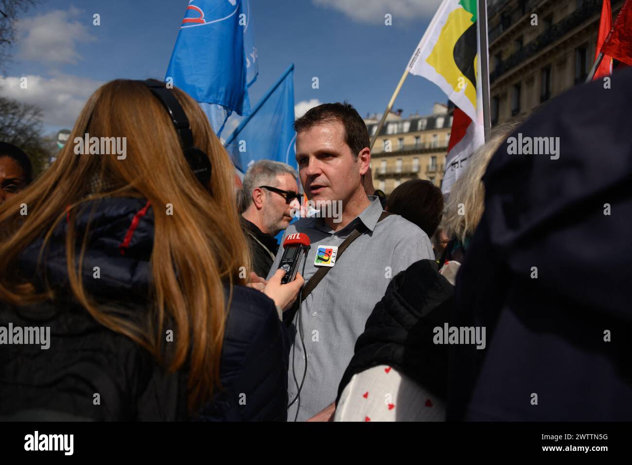 General secretary of the Civil servants' union FSU Benoit Teste during ...