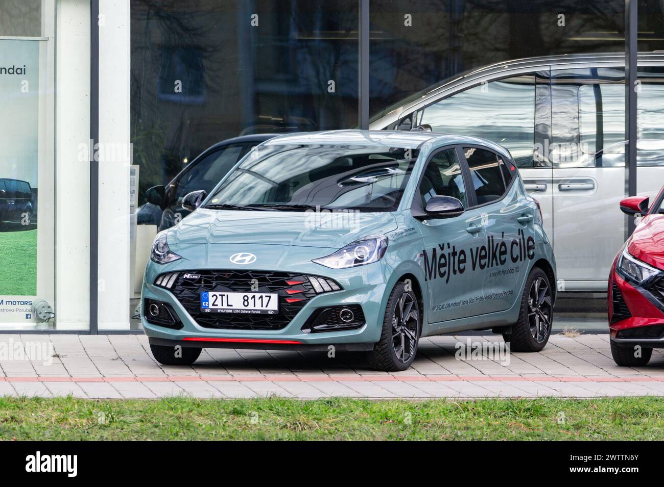 OSTRAVA, CZECH REPUBLIC - DECEMBER 19, 2023: Hyundai i10 N Line small ...