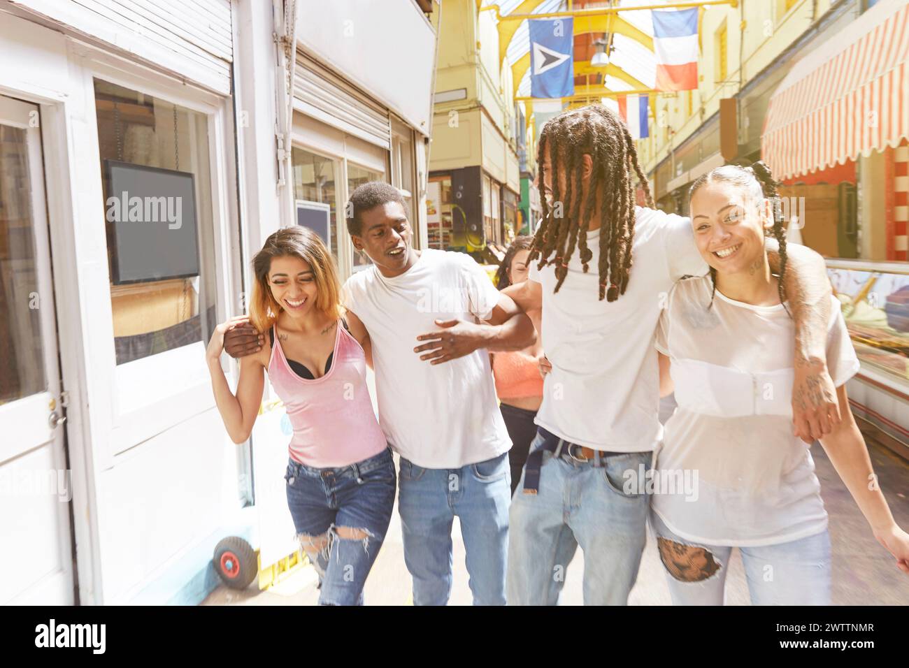 Diverse group walking together hi-res stock photography and images - Alamy