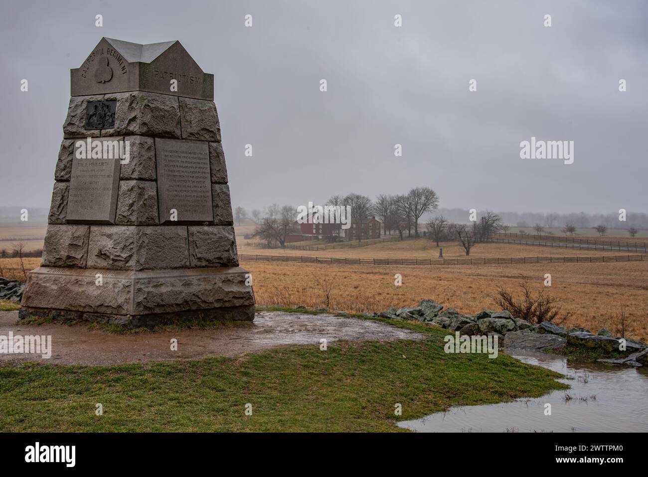 Heavy Rain and Flooding on the Gettysburg Battlefield, Pennsylvania USA ...