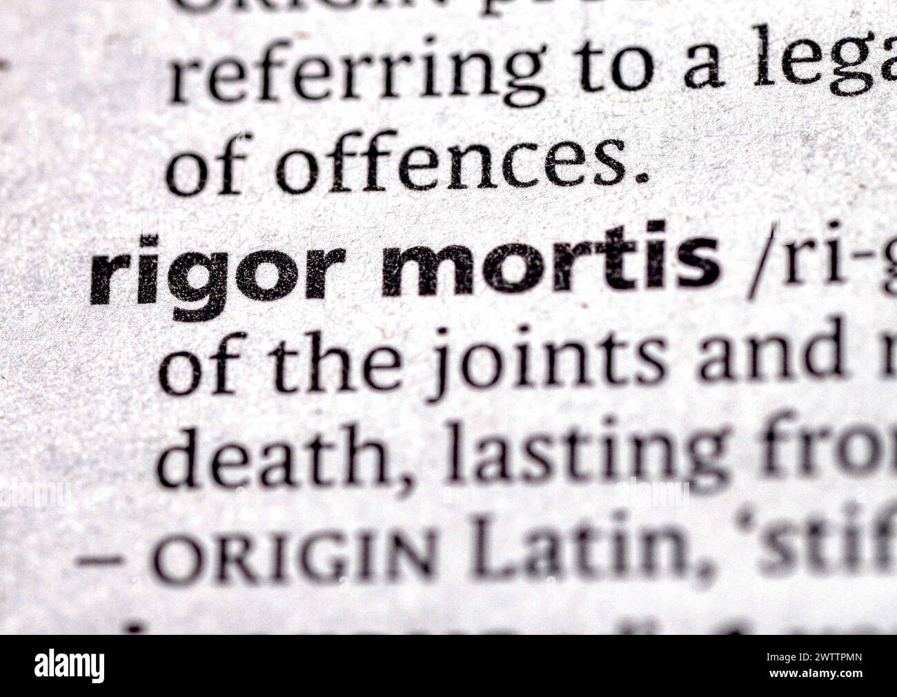Rigor mortis dead body hi-res stock photography and images - Alamy