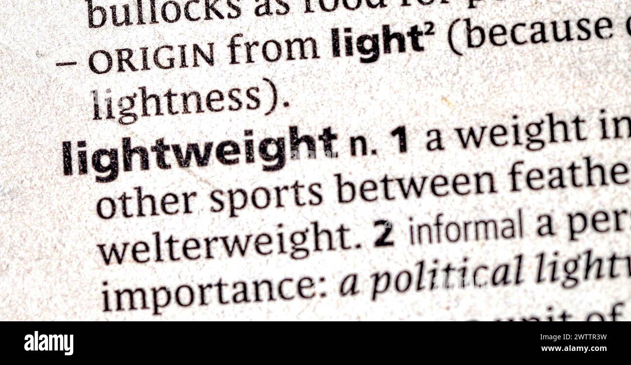 Heavyweight and lightweight hi-res stock photography and images - Alamy