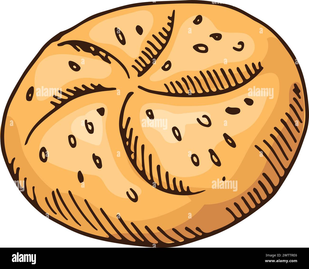 Garlic loaf Stock Vector Images - Alamy