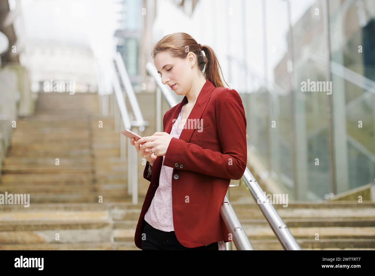 Using the stairs hi-res stock photography and images - Alamy