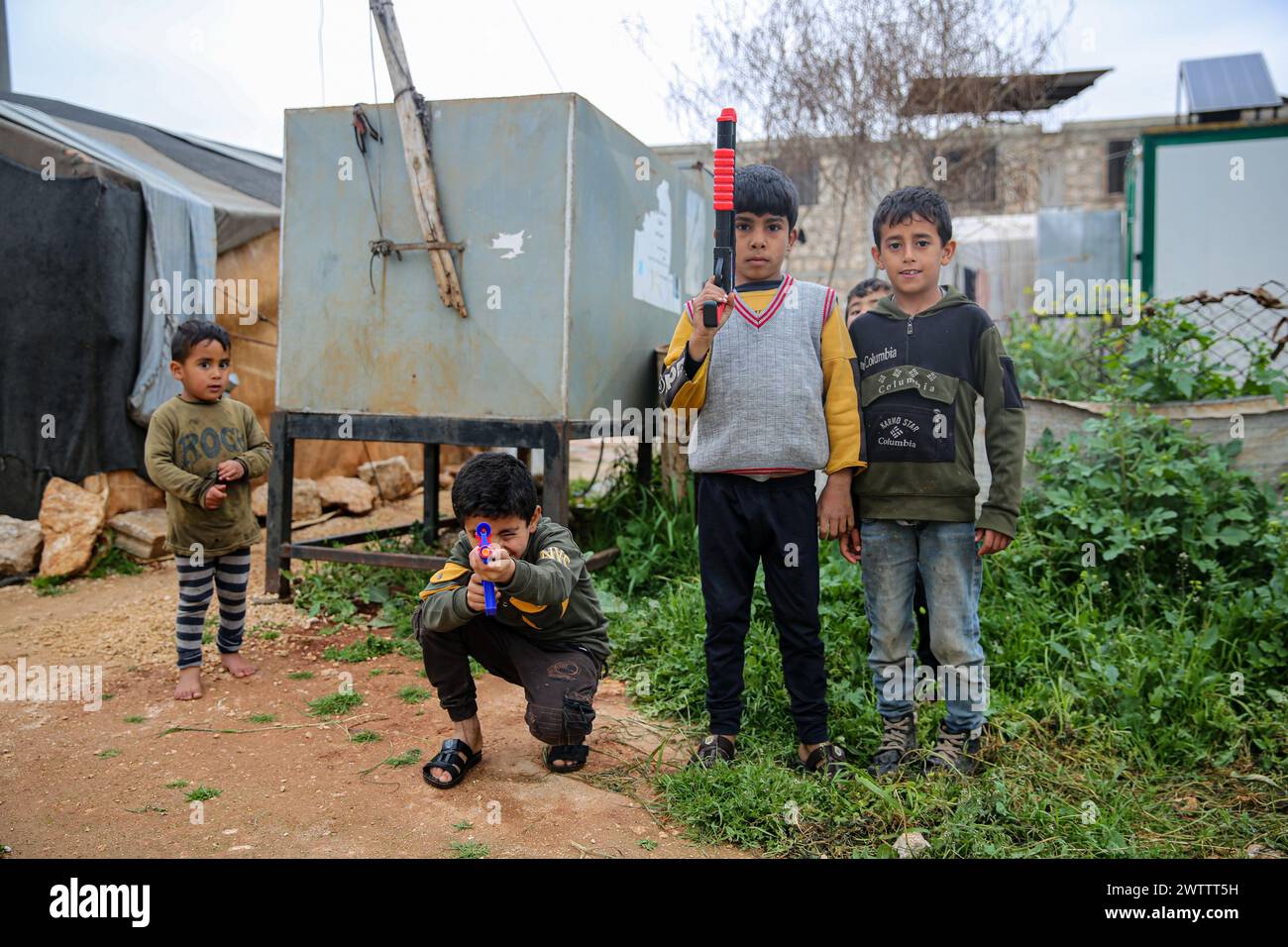 Sarmada, Idlib Governorate, Syria. 18th Mar, 2024. Sarmada, Idlib ...